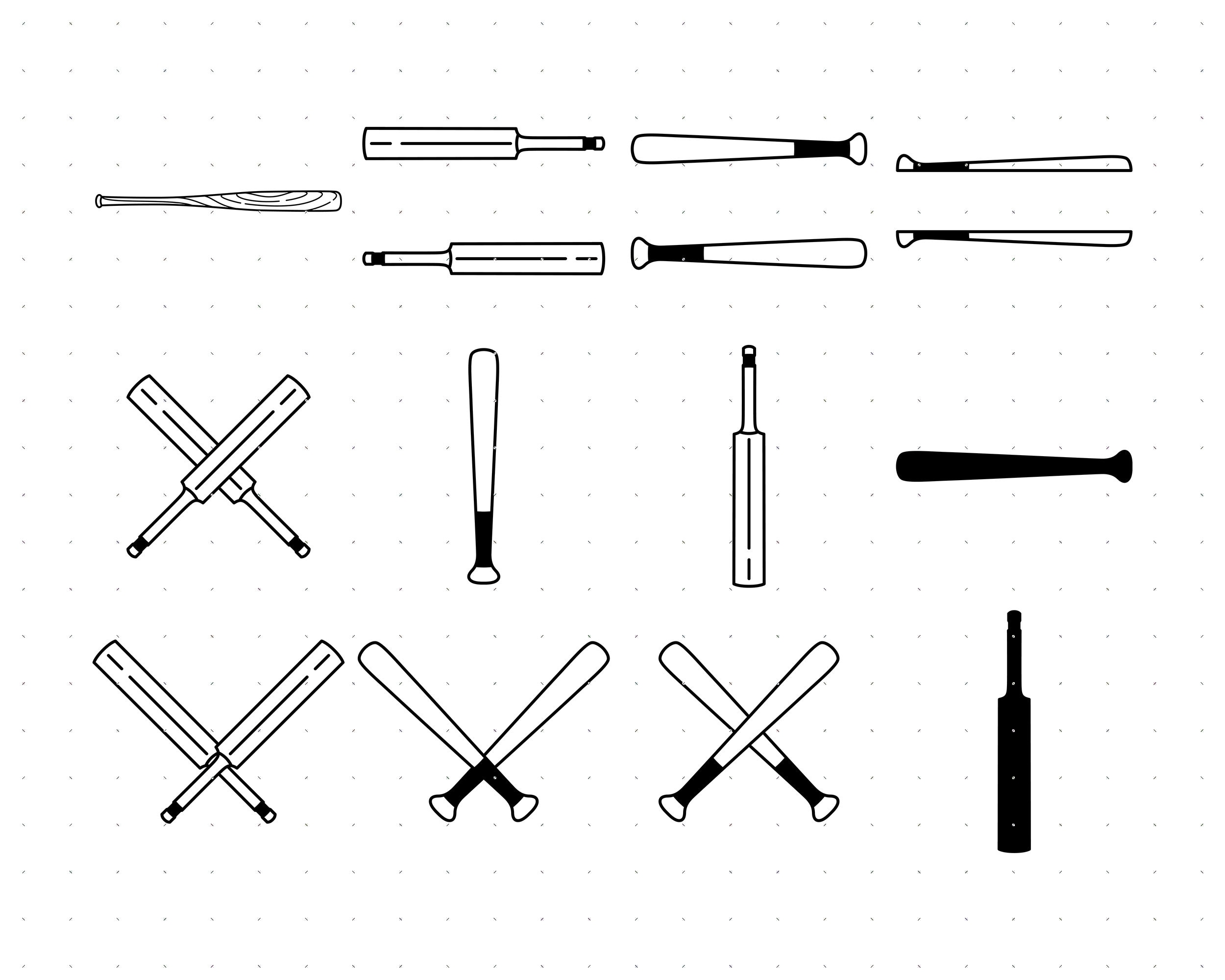 Cricket Bat Clipart Outline