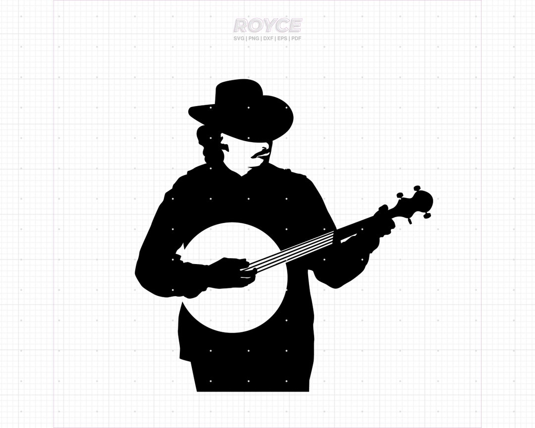 Banjo Player Svg, Banjo Player Clipart, Banjo Png, Banjo Player Dxf ...