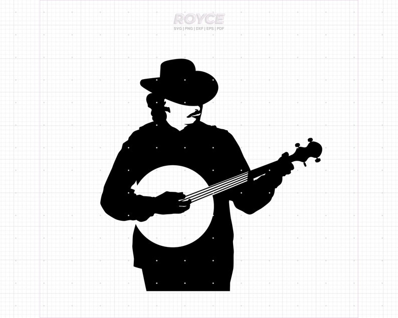 Banjo Player Svg, Banjo Player Clipart, Banjo Png, Banjo Player Dxf ...