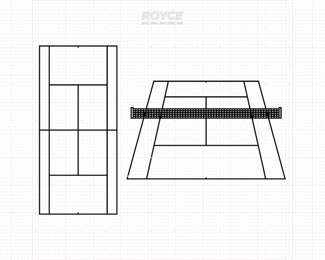 Tennis Court Svg, Tennis Clipart, Tennis Court Png, Tennis Court Dxf ...