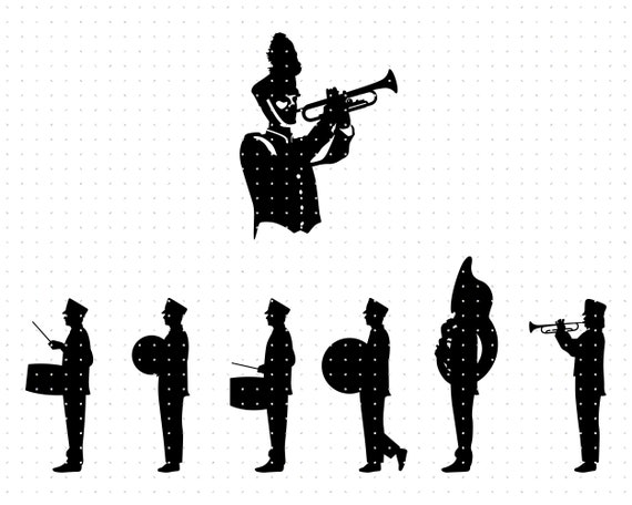 Marching band svg band parade svg clipart png dxf logo | Etsy