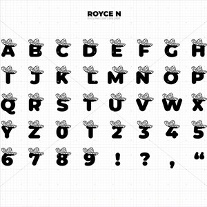 Alphabet and Numbers Wearing a Sombrero Svg, Sombrero Letters Clipart ...