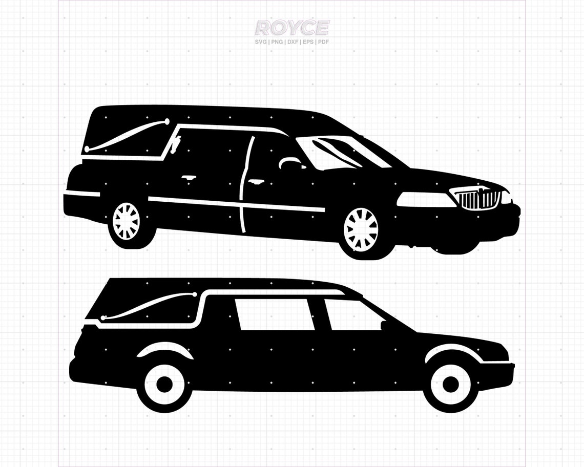 Hearse Svg, Funeral Clipart, Hearse Png, Funeral Dxf, Hearse Vector ...