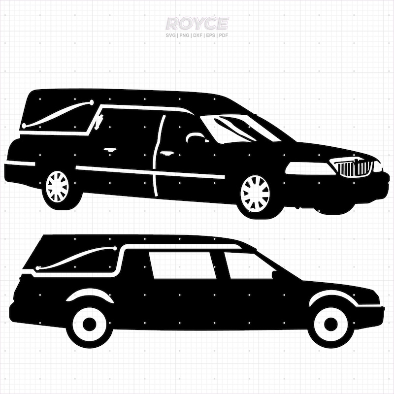 Hearse Clipart - Etsy