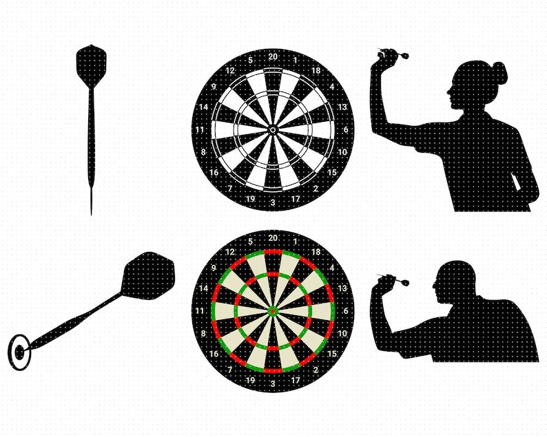 Darts svg dart pin svg dart board svg darts player svg | Etsy