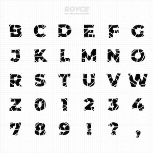 Shattered Glass Letters Svg, Broken Alphabet Clipart, Cracks Letters ...