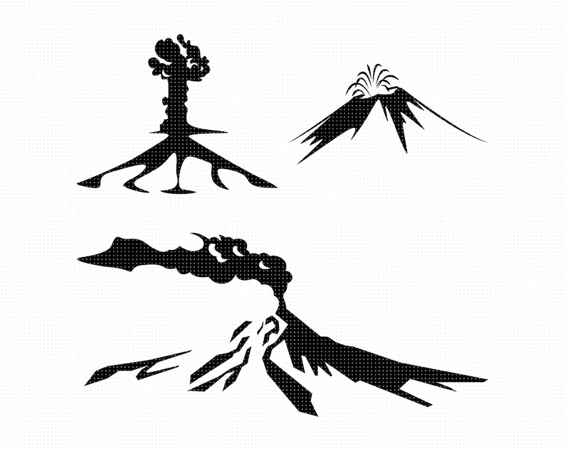 Volcano Svg Volcano Clipart Volcano Png Volcano Dxf Logo - Etsy