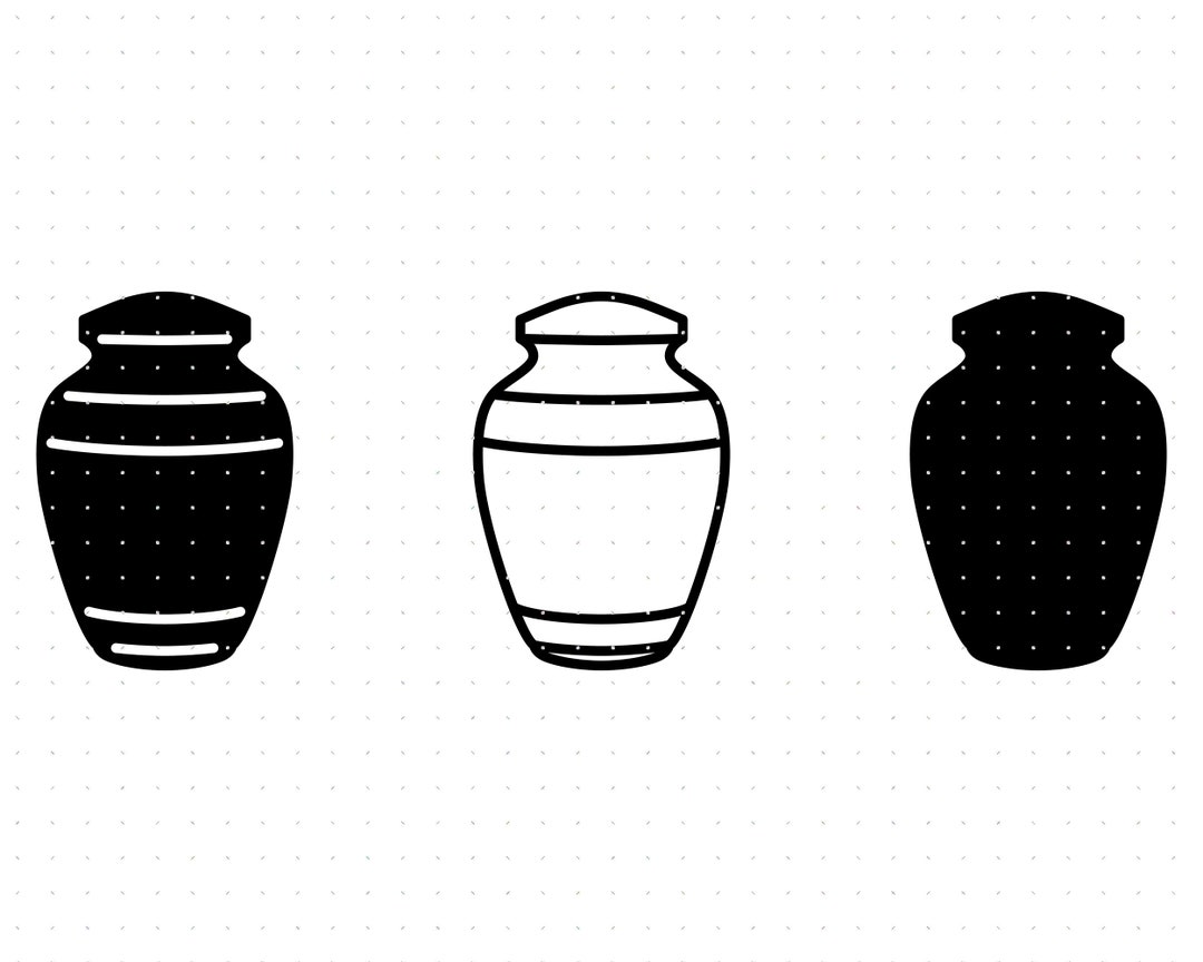 Urn Svg, Cremation Urn Clipart, Funeral Urn Png, Urn Dxf Logo ...