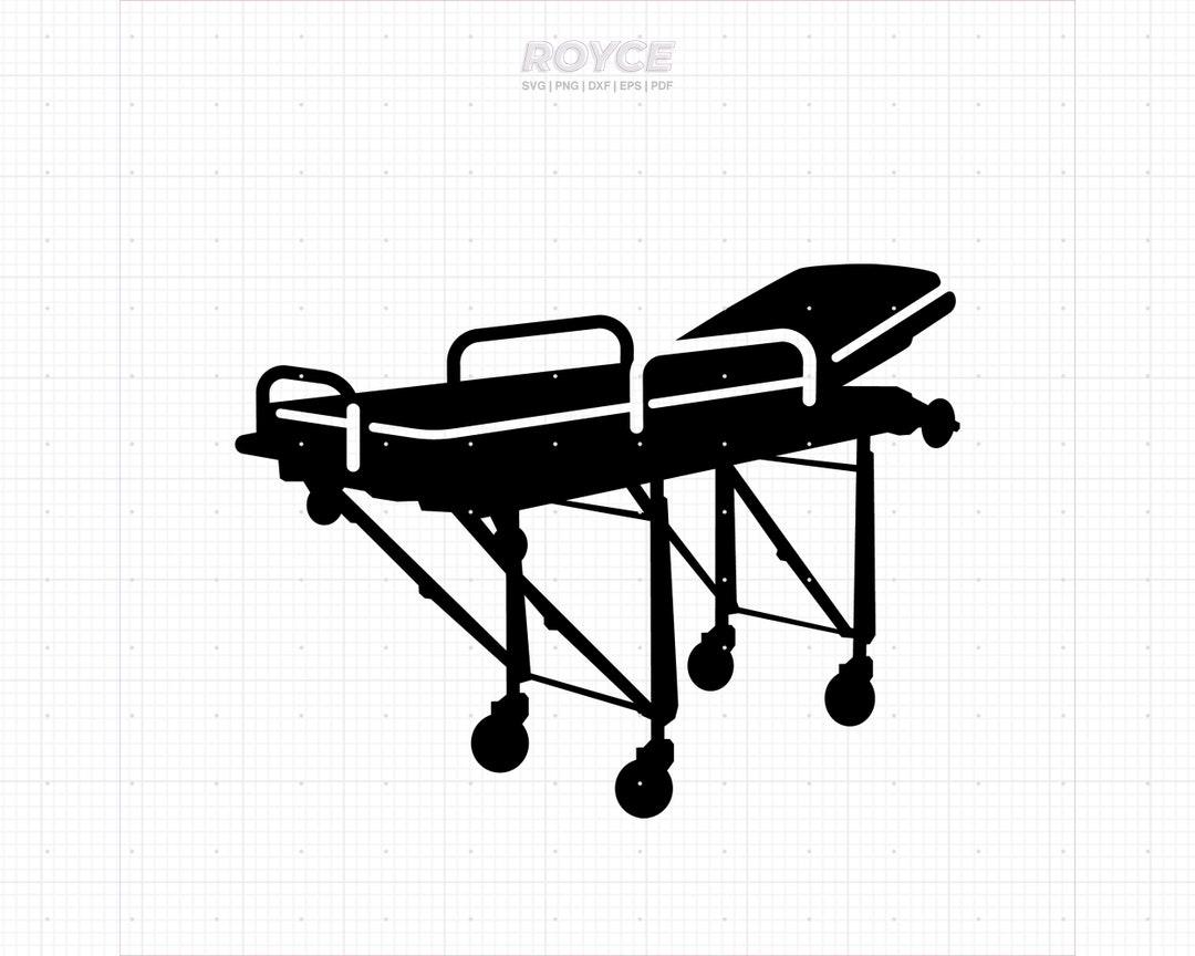Stretcher Svg, Stretcher Clipart, Medic Png, Medic Dxf, Stretcher ...