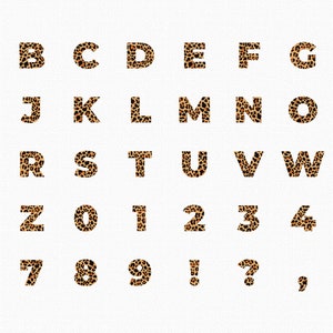 Leopard Print Alphabet Svg, Cheetah Pattern Numbers Svg, Cheetah Skin ...