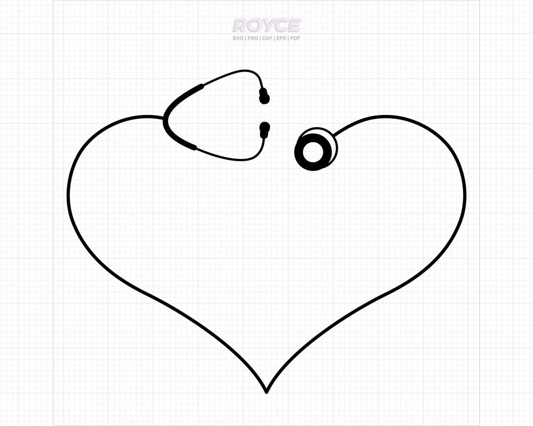 Stethoscope Heart Frame Svg, Nurse Frame Svg, Heart Monogram Clipart ...
