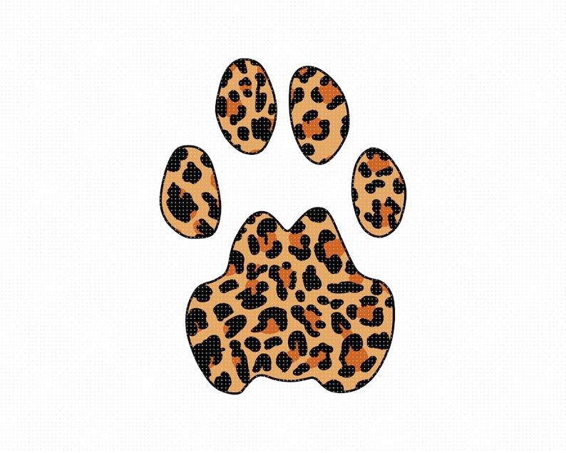 Leopard Print Paw Svg Leopard Pattern Clipart Animal Skin - Etsy