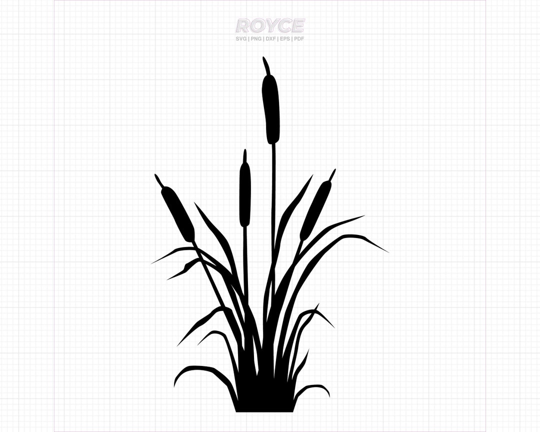 Cattails Svg, Bulrush Svg, Corn Dog Grass Svg, Cattail Clipart, Cattail ...