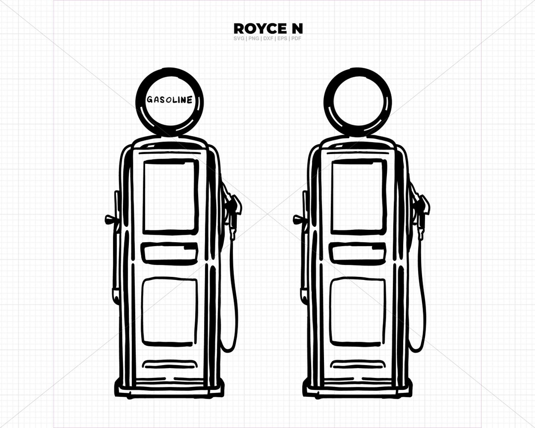 Vintage Gas Pump Svg, Gasoline Clipart, Gas Station Png, Gas Pump Dxf ...