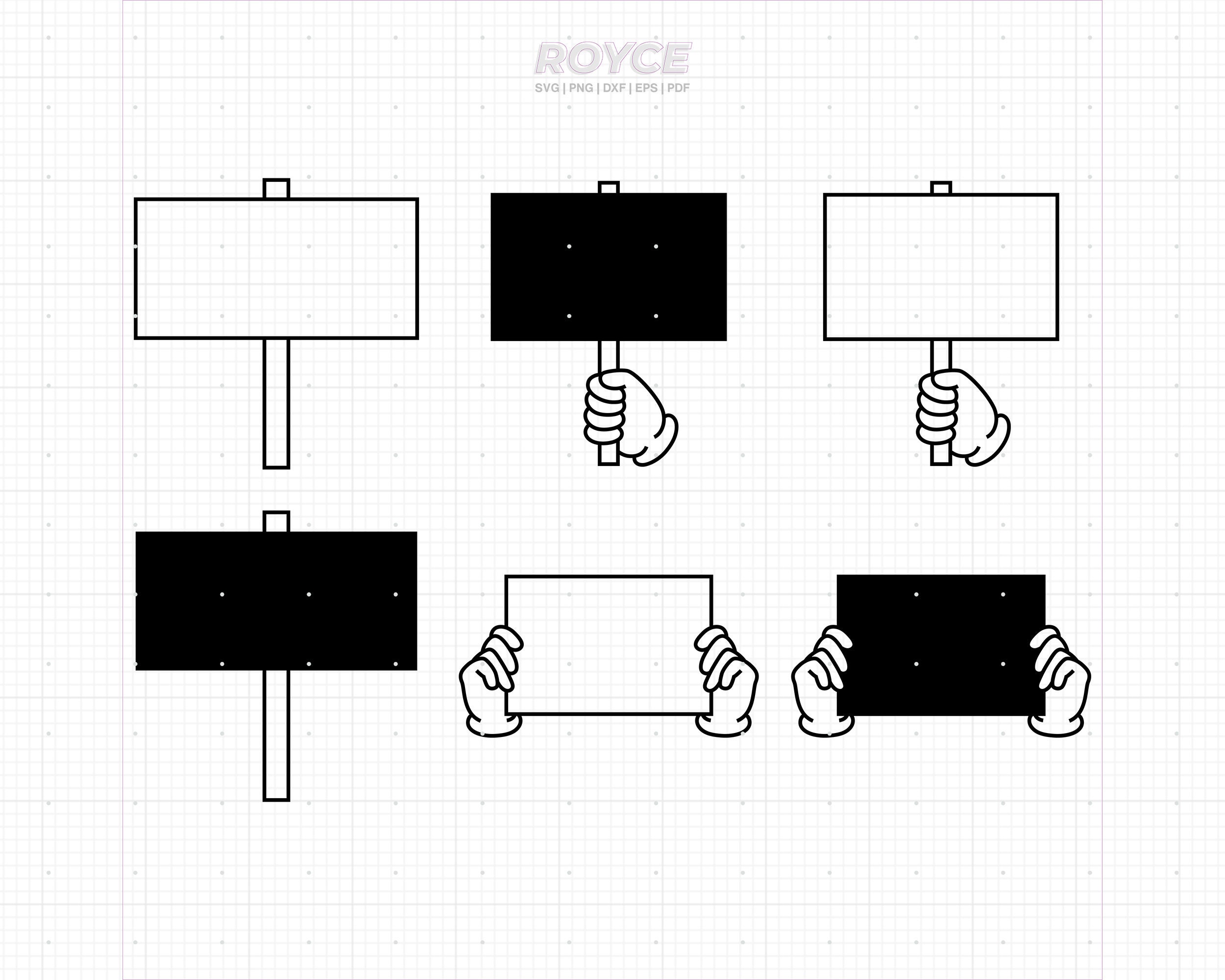 Blank Placard Svg, Blank Sign Clipart, Hand Holding a Sign Png, Placard ...