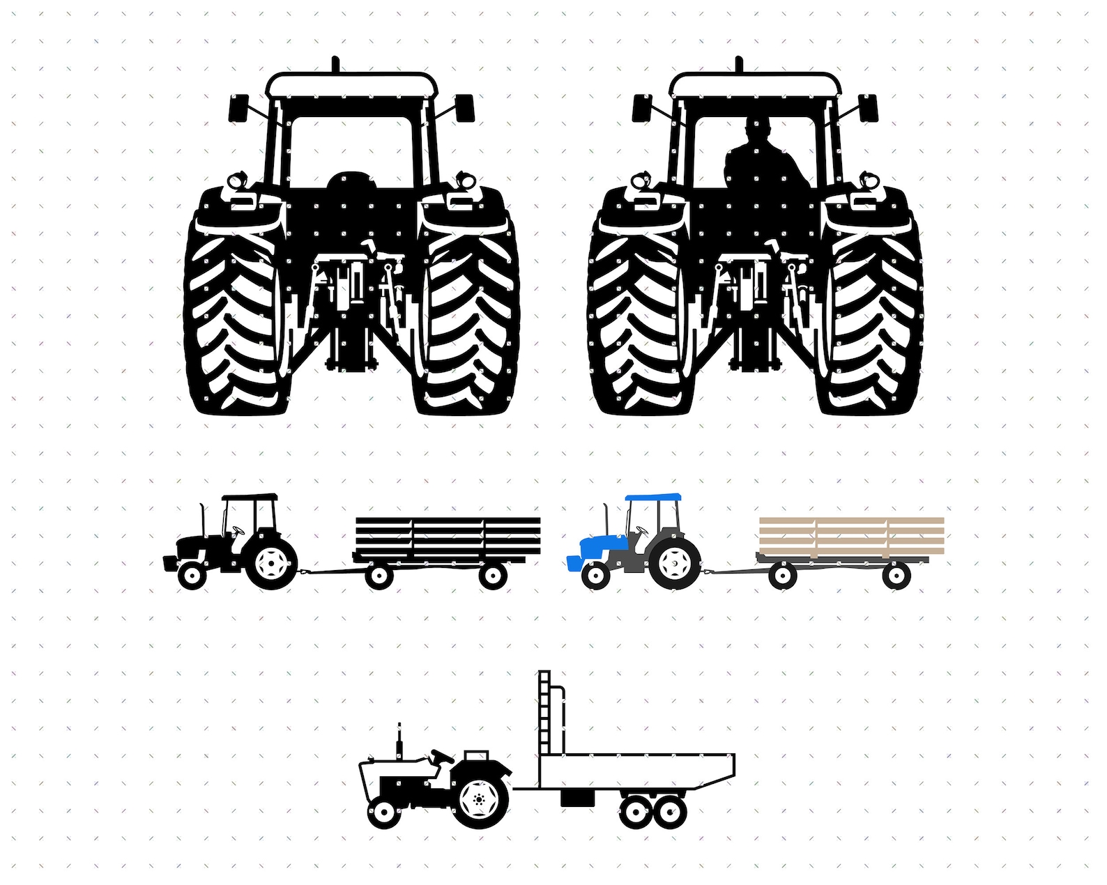 Back of a Tractor Svg Farm Tractor Clipart Tractor Png | Etsy