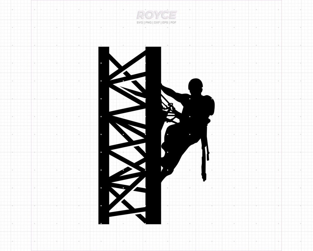 Tower Climber Svg, Tower Climber Clipart, Tower Climber Png, Tower ...