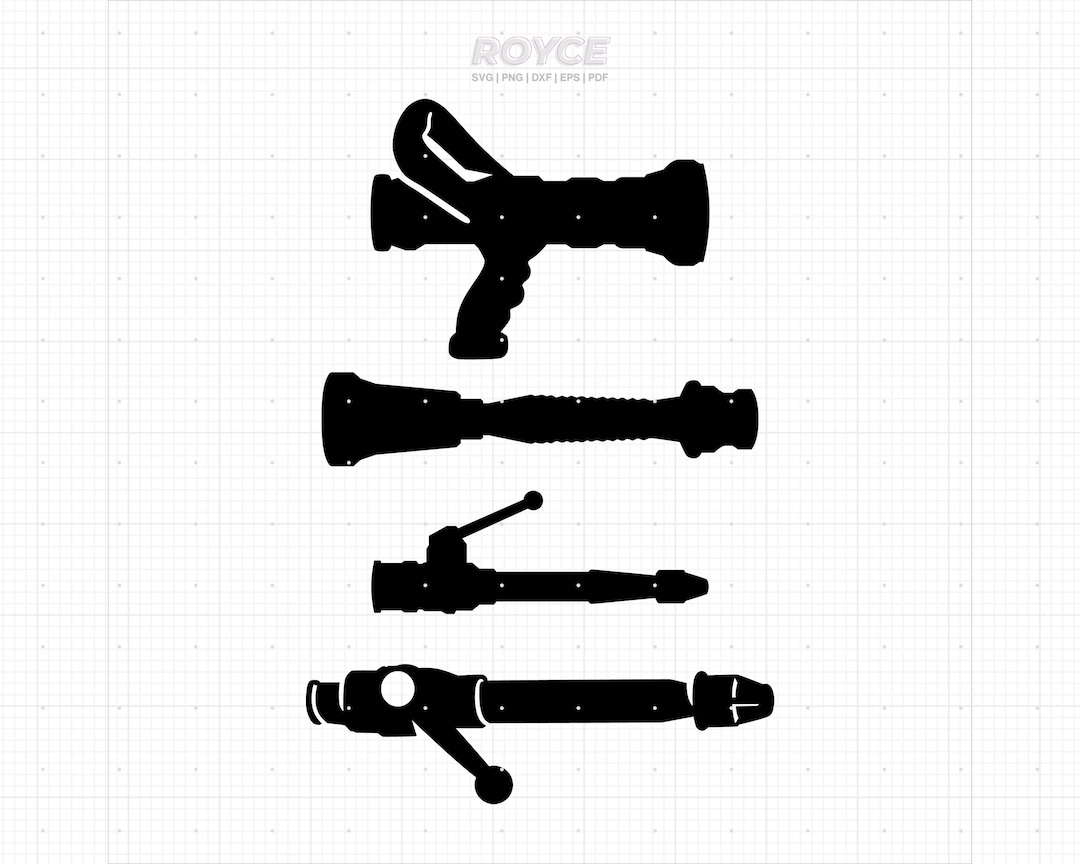 Firefighting Nozzle Vector Clipart, Fire Hose (svg, Png, Dxf, Eps, Pdf ...