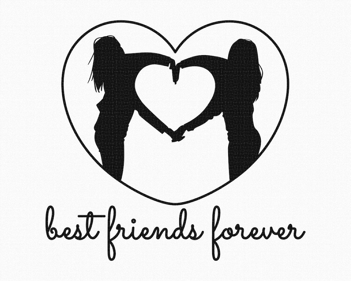 Bff Svg Best Friends Forever Clipart Besties for Resties - Etsy