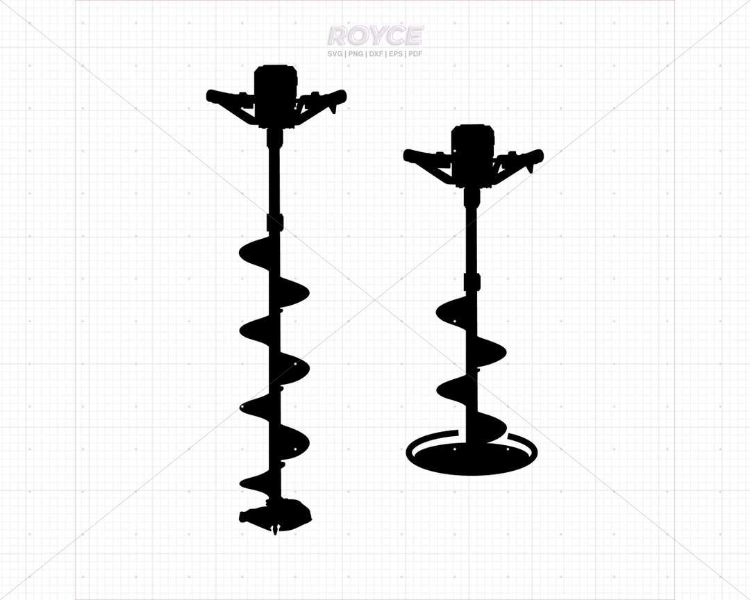 Ice Auger Svg, Ice Fishing Clipart, Ice Auger Png, Ice Fishing Drill ...