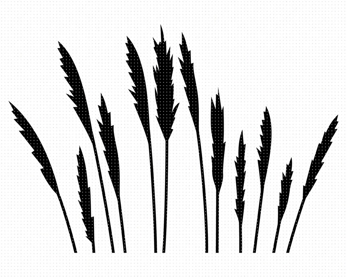 Pampas Grass Svg Decal Outdoor Grass Clipart Dried Flowers - Etsy