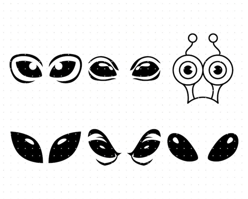 Alien Eyes Svg, Alien Eyes Clipart, Alien Eyes Png, Alien Eyes Dxf Logo ...
