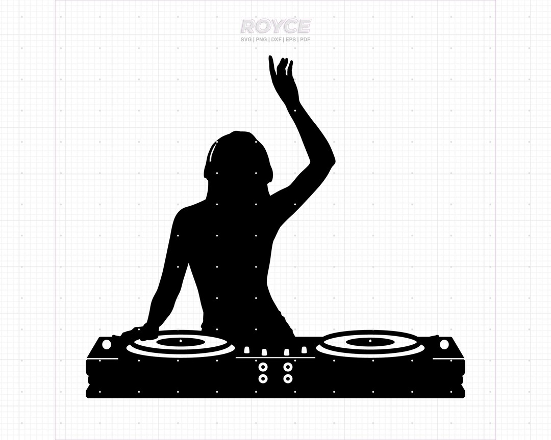DJ Playing Music Svg, DJ Clipart, Party Music Png, Music Dxf, DJ Player ...