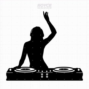 DJ Playing Music Svg, DJ Clipart, Party Music Png, Music Dxf, DJ Player ...