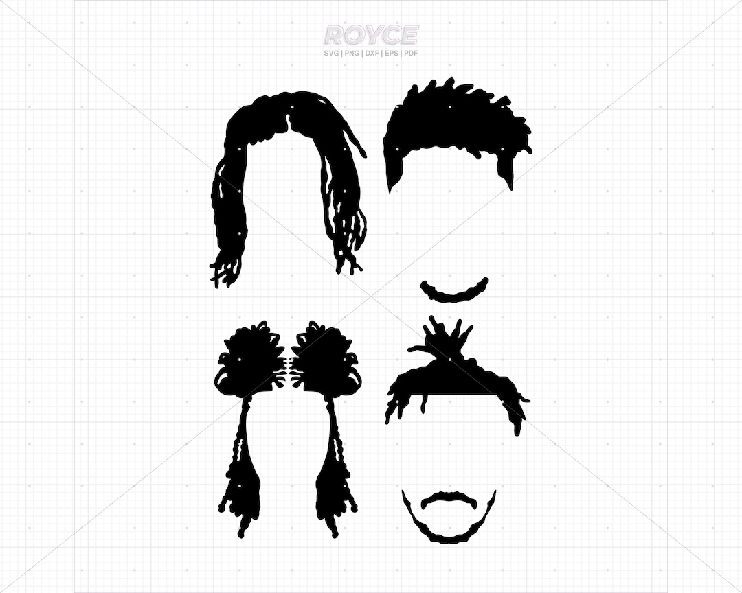Dreadlocks Hairstyle Svg, Hairstyle Clipart, Dreadlocks Png ...
