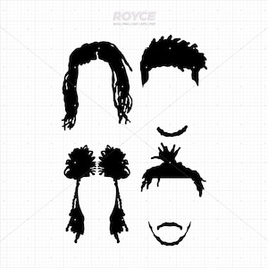 Dreadlocks Hairstyle Svg, Hairstyle Clipart, Dreadlocks Png ...