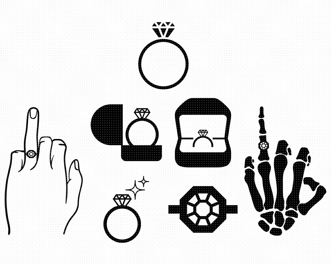 Diamond Ring Svg Wedding Ring Svg Engagement Ring Svg - Etsy