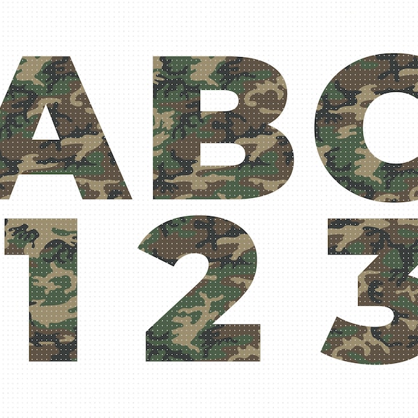 Camouflage Letters - Etsy