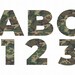 Camouflage Alphabet Svg Camouflage Numbers Clipart - Etsy