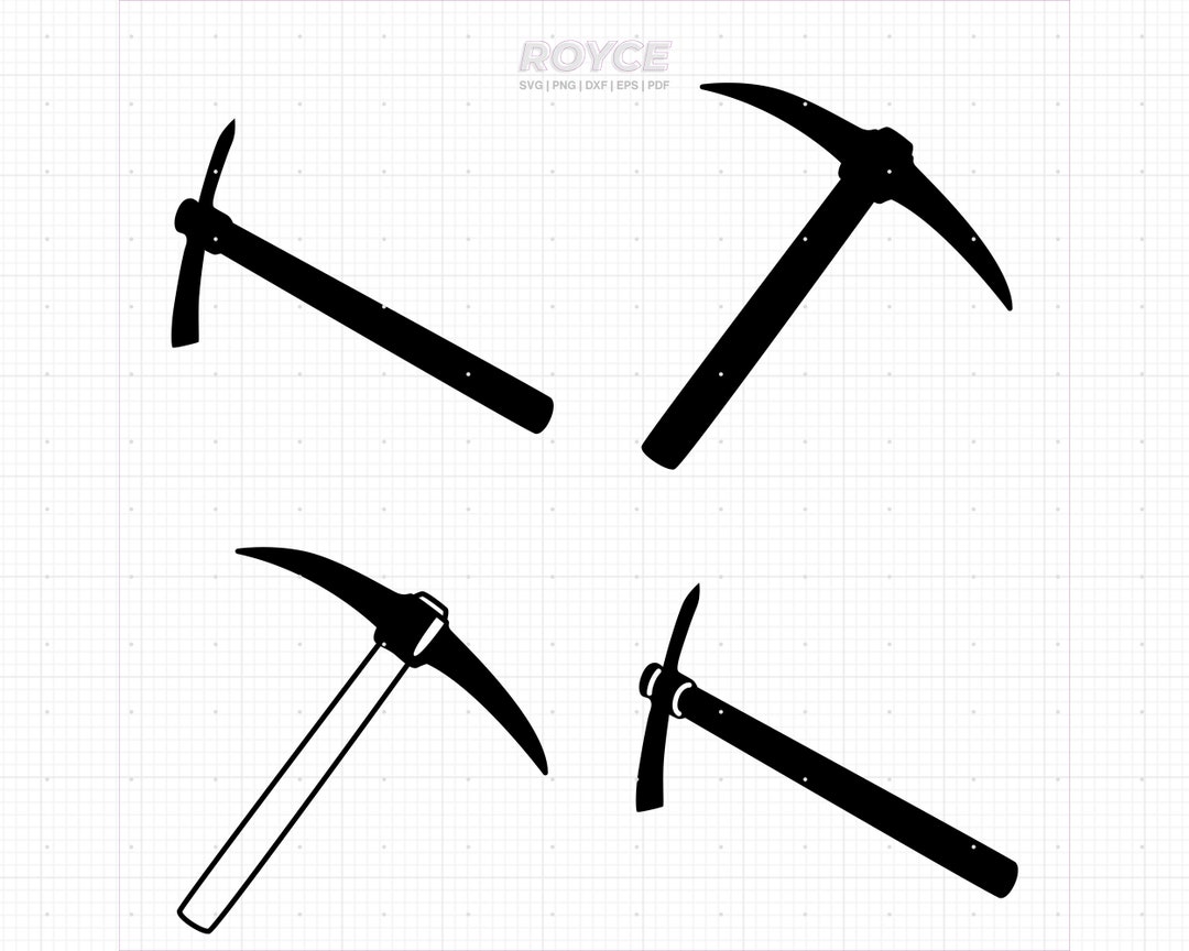 Pickaxe Svg, Pick Axe Clipart, Pickaxe Png, Pick Axe Dxf, Pickaxe ...