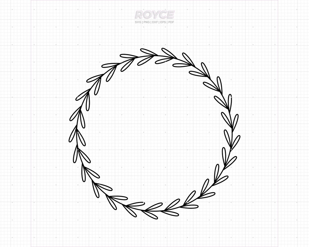 Leaf Wreath Design Svg, Wreath Svg, Wreath Monogram Svg, Laurel Wreath ...