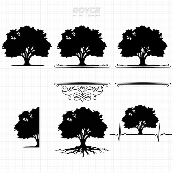 Oak Tree Svg - Etsy