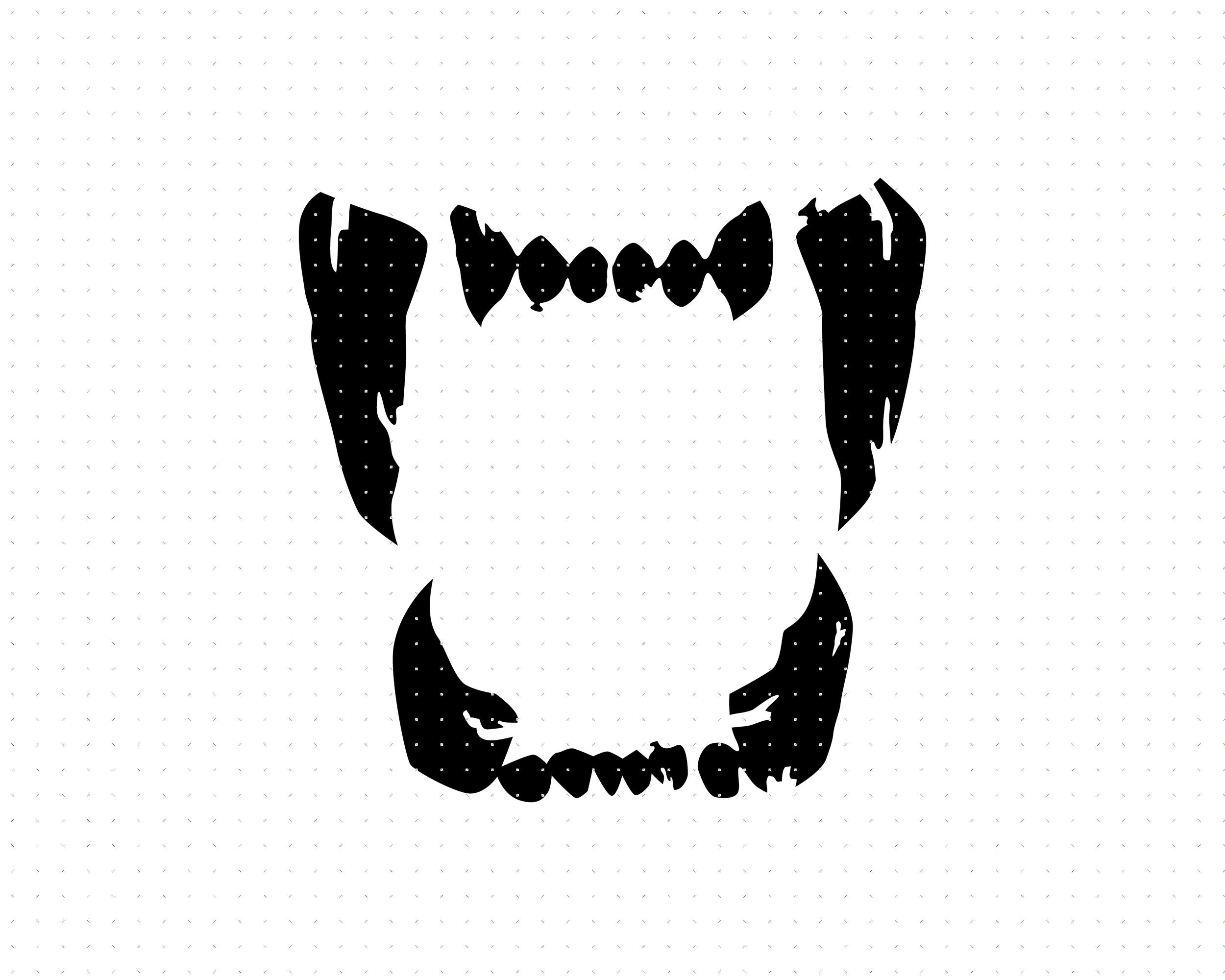 Colmillos de animales svg, imágenes prediseñadas de dientes de animales ...