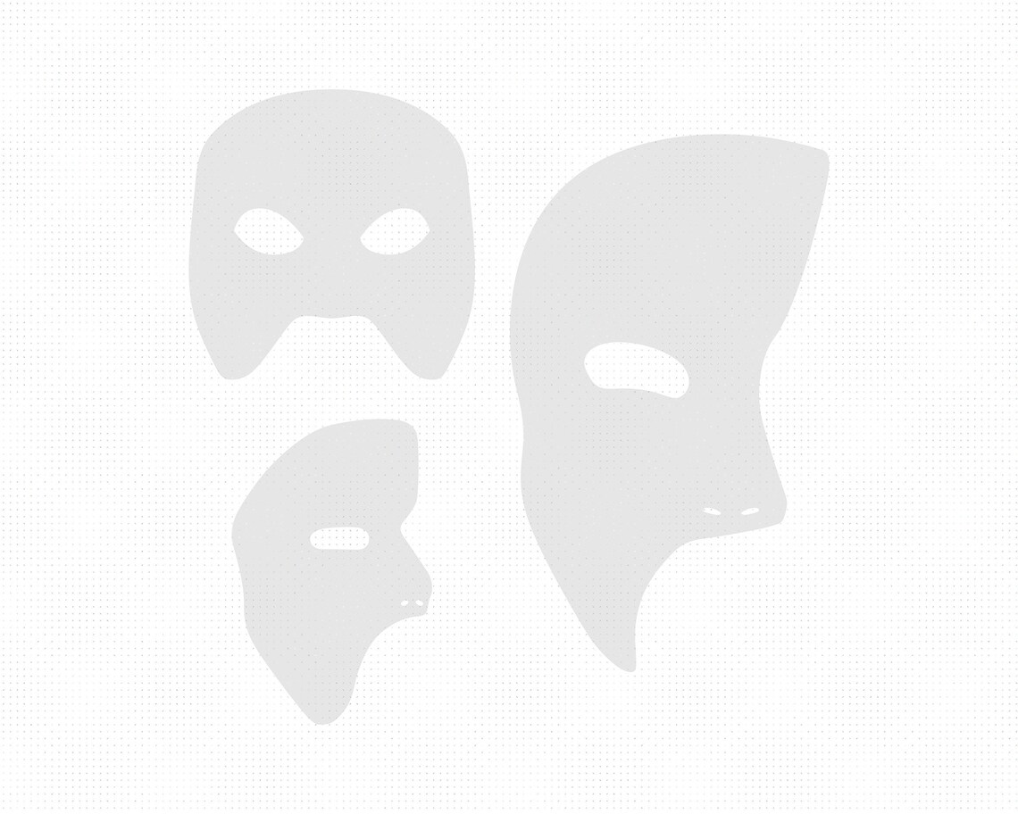 Phantom Mask Svg Phantom Mask Clipart Phantom Mask Png | Etsy