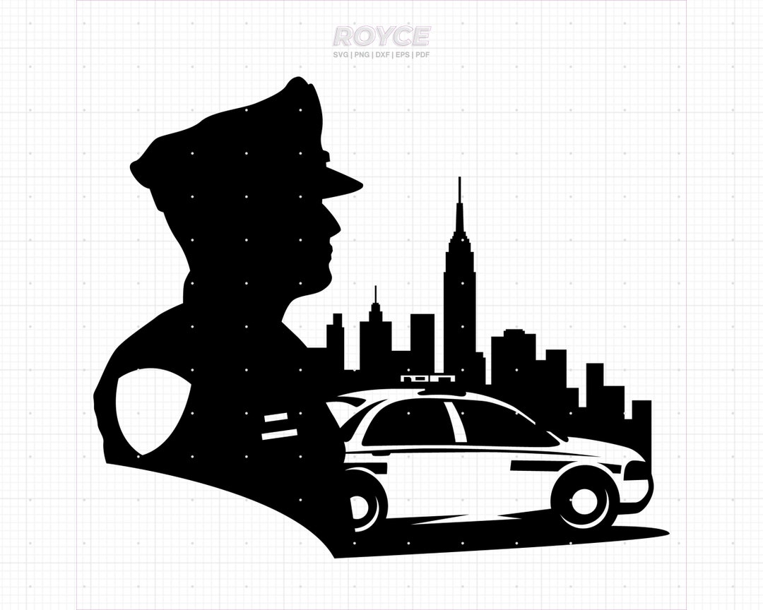 City Police Svg, Police Clipart, Police Car Png, Police Man Dxf, Police ...