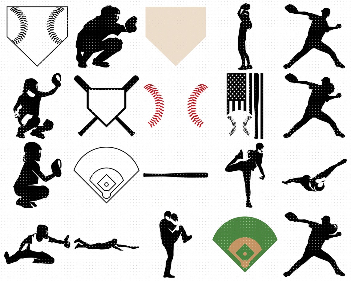 Baseball Home Plate SVG, Home Run Clipart, Catcher Vector (cut Files ...