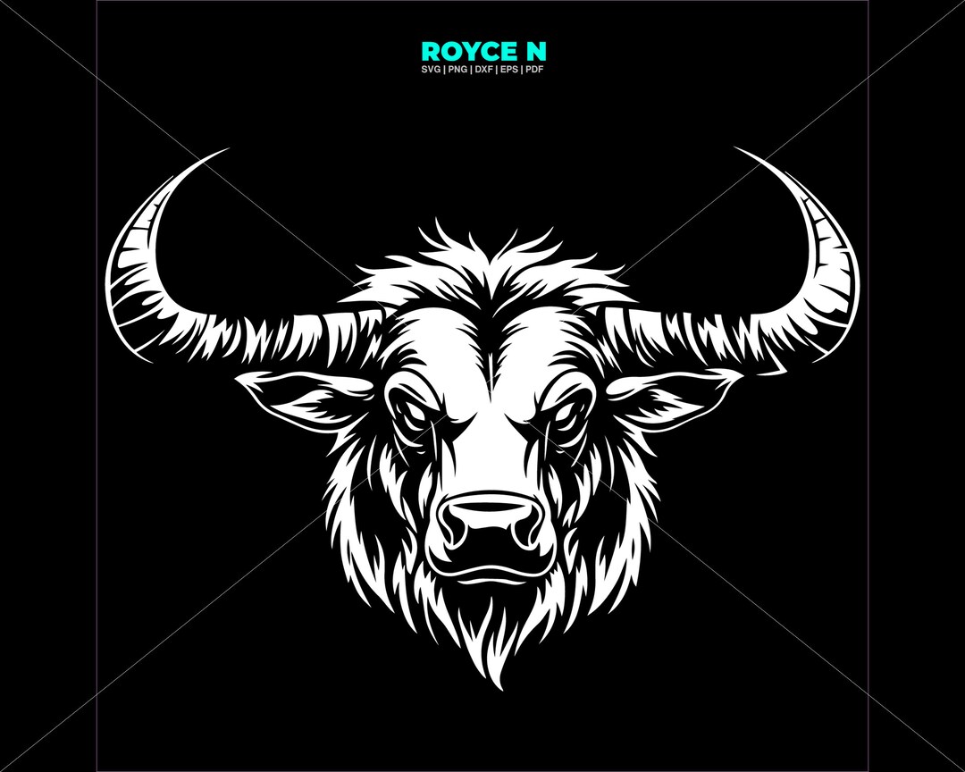 Longhorn Face Svg, Longhorn Cattle Clipart, Angry Longhorn Png ...