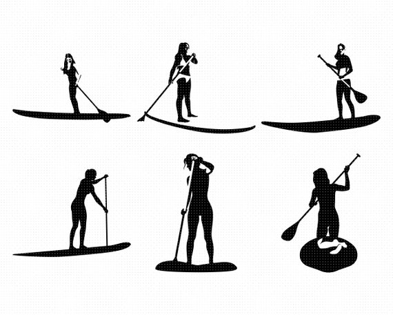 Paddleboarding Svg Paddle Board Clipart Paddleboard Surfing | Etsy
