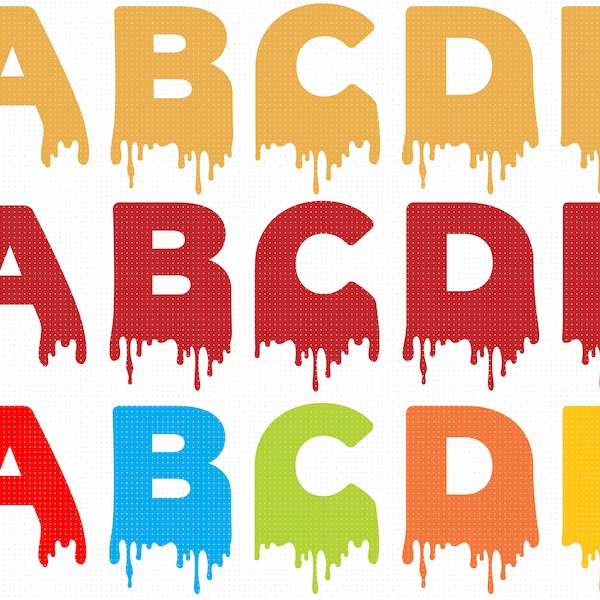 Dripping Letters - Etsy