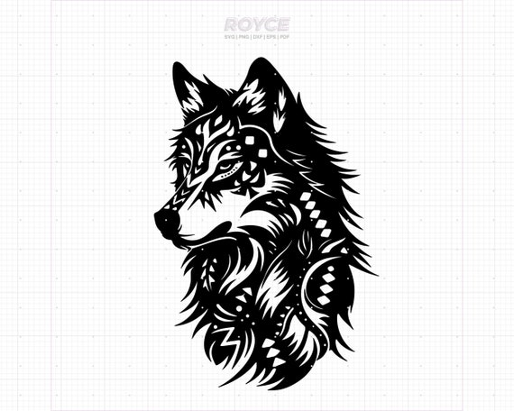 Tribal Wolf Vector