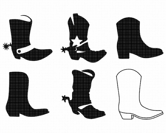 Cowboy Boots With Spurs Clipart