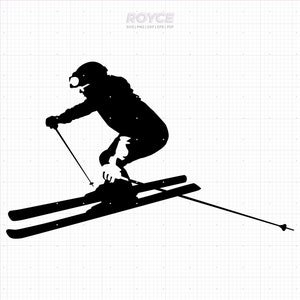 Female Skier SVG: Woman Skiing Clipart (digital Files) - Etsy
