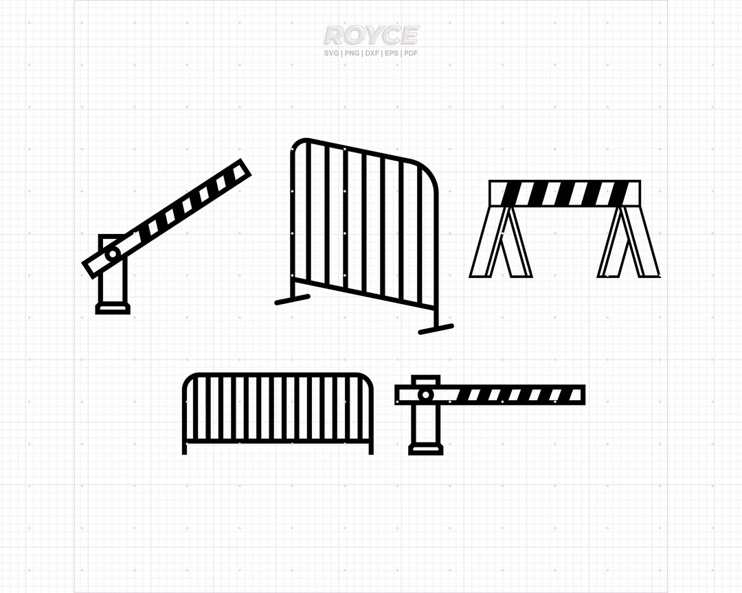 Security Barricade Svg, Barrier Gate Clipart, Crowd Barrier Png ...