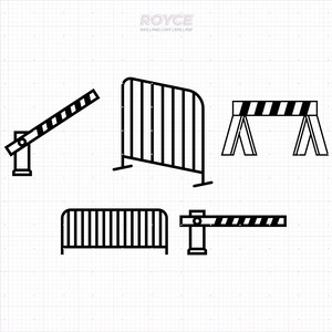 Security Barricade Svg, Barrier Gate Clipart, Crowd Barrier Png ...