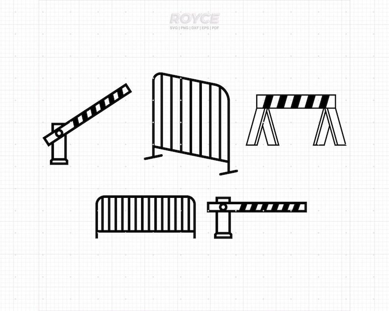 Security Barricade Svg, Barrier Gate Clipart, Crowd Barrier Png ...