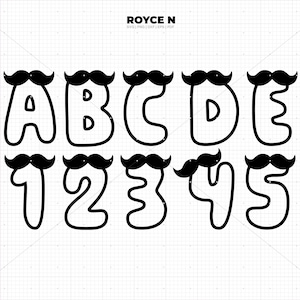 Mustache Letter Fonts